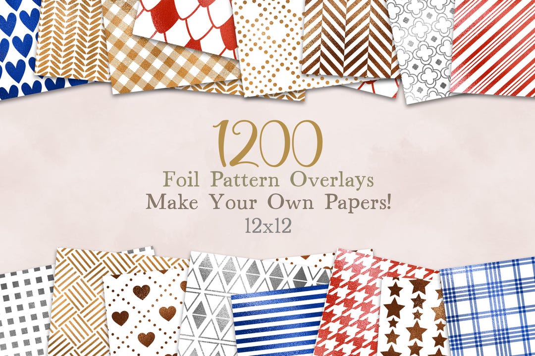 Big Bundle of Foil Texture Seamless Pattern Overlays, 80 Patterns Ea in ...