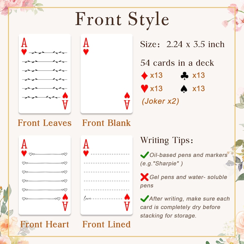 Custom Blank Playing Cards as a Unique Wedding Guest Book Alternative ...