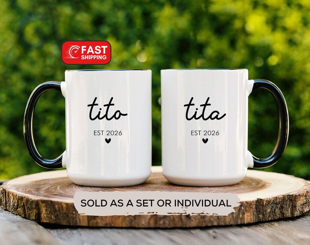 Tito and Tita Mugs Filipino Aunt and Uncle Baby Reveal Gift Auntie ...