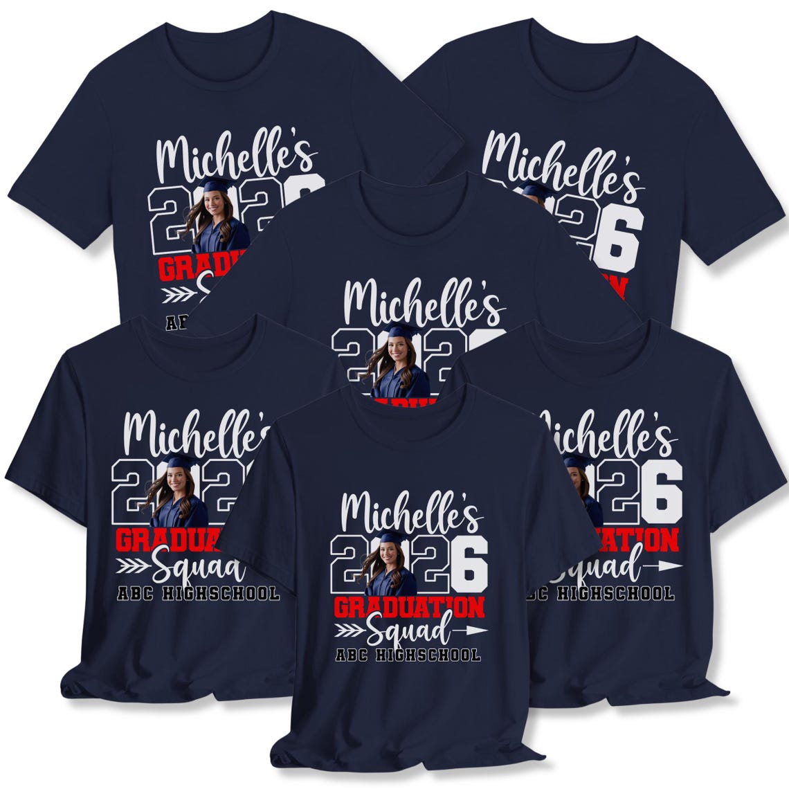 Custom Graduation Matching Family Tshirt Class of 2026 University ...