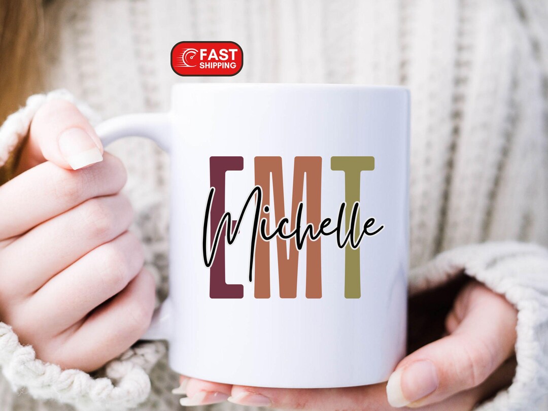 Personalized EMT Mug First Responder Gift Paramedic Coffee Cup ...