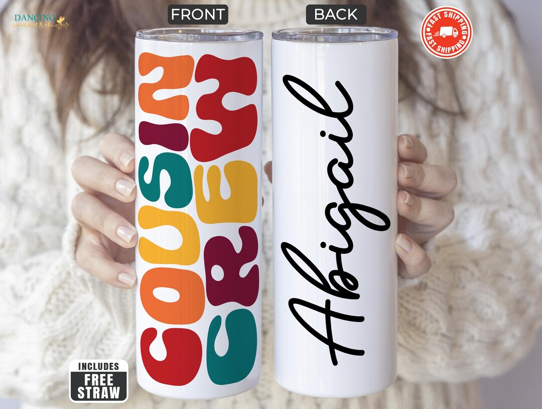 Cousin Crew Skinny Tumblers Personalized Cousins Vacation Matching Cups ...