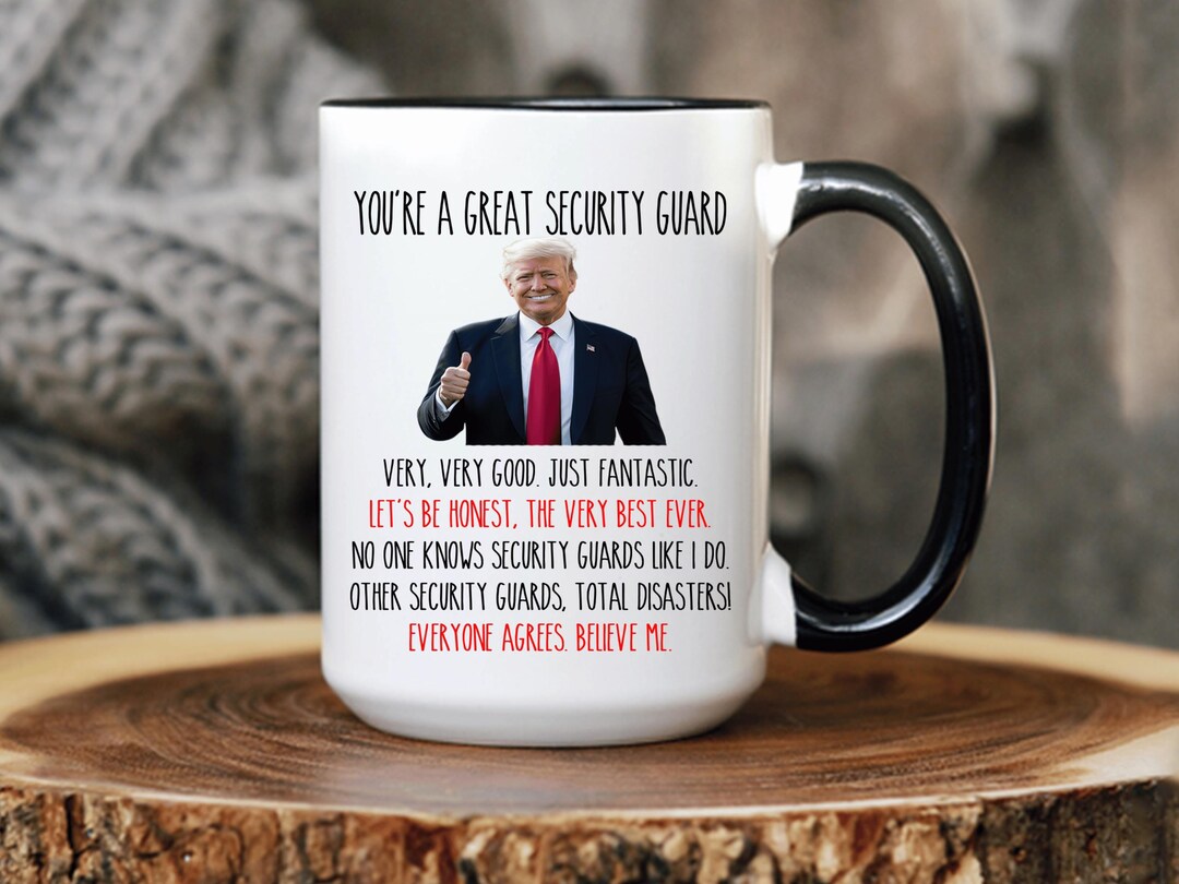 Security Guard Gift Funny Trump Mug Security Officer Christmas Present ...