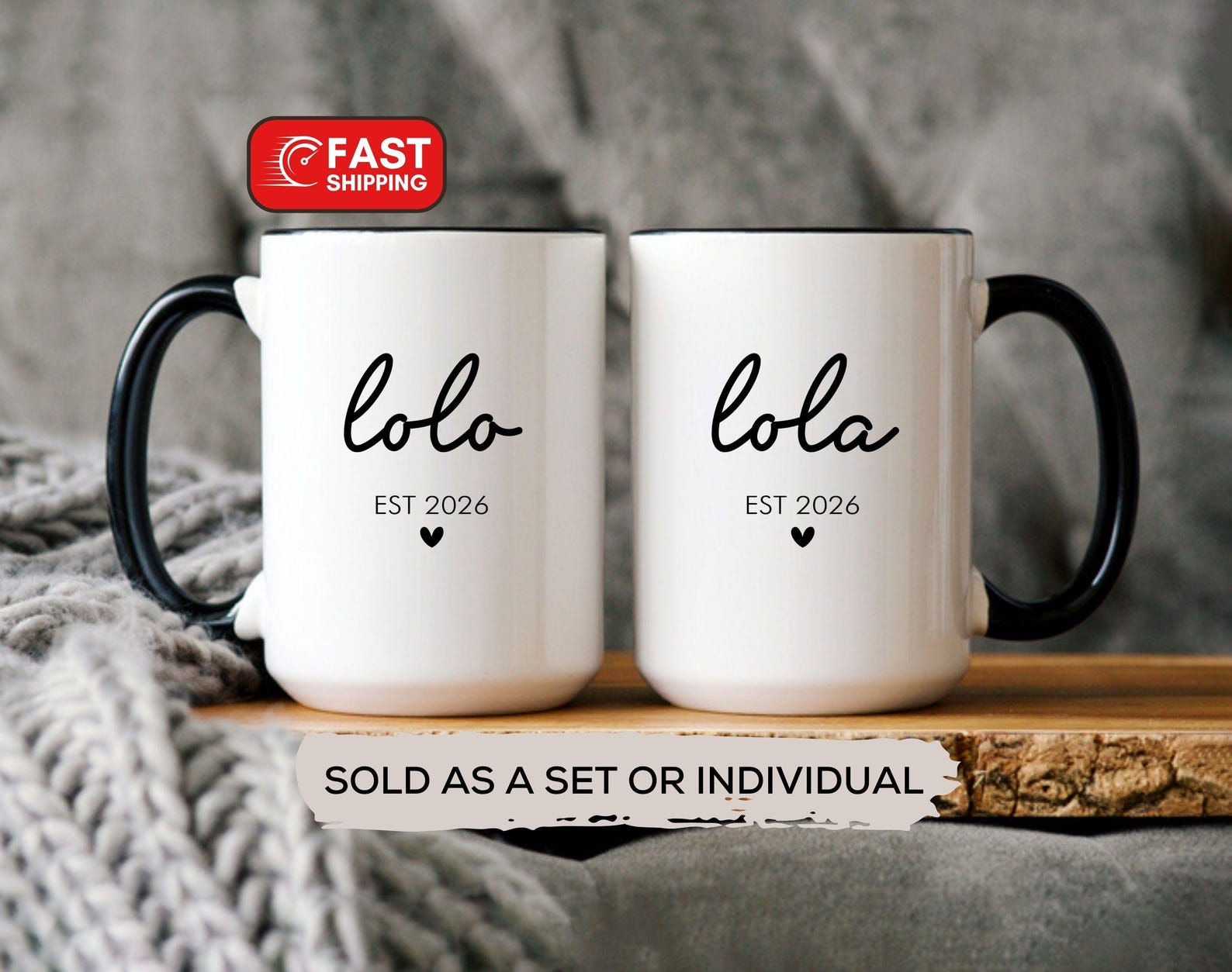 Lolo and Lola Mug Set Filipino Grandparents Pregnancy Announcement Gift ...