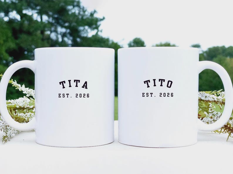 Filipino Aunt and Uncle Baby Announcement Gift Tito and Tita Mug Set ...