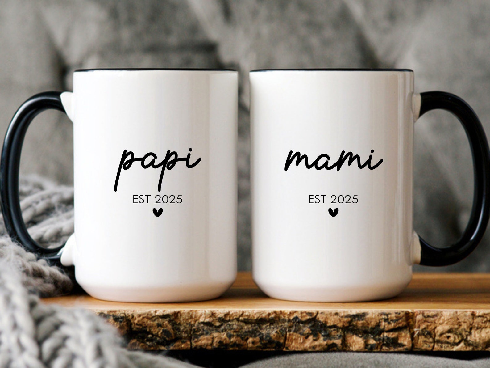 Papi and Mami Mugs New Spanish Parents Pregnancy Gift Baby ...
