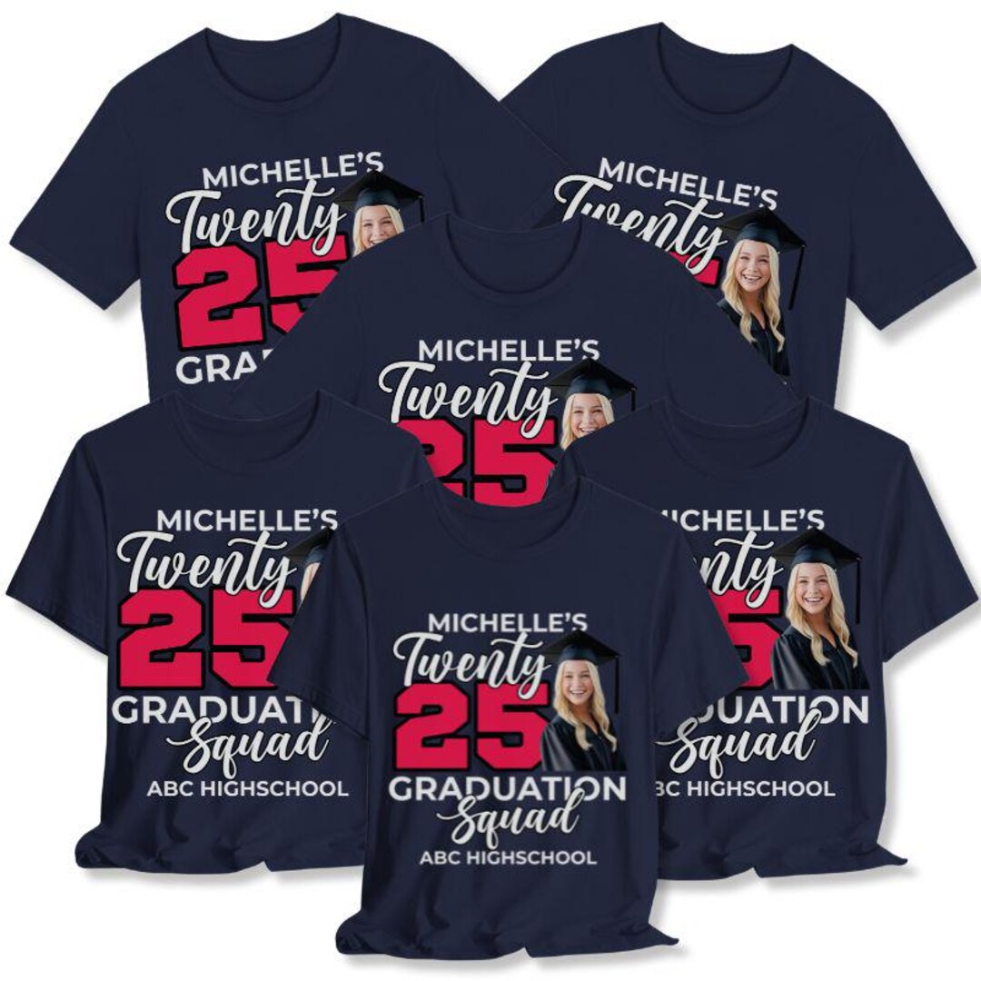 Custom Graduation Squad Photo Shirt Proud Family Graduate T-shirts ...