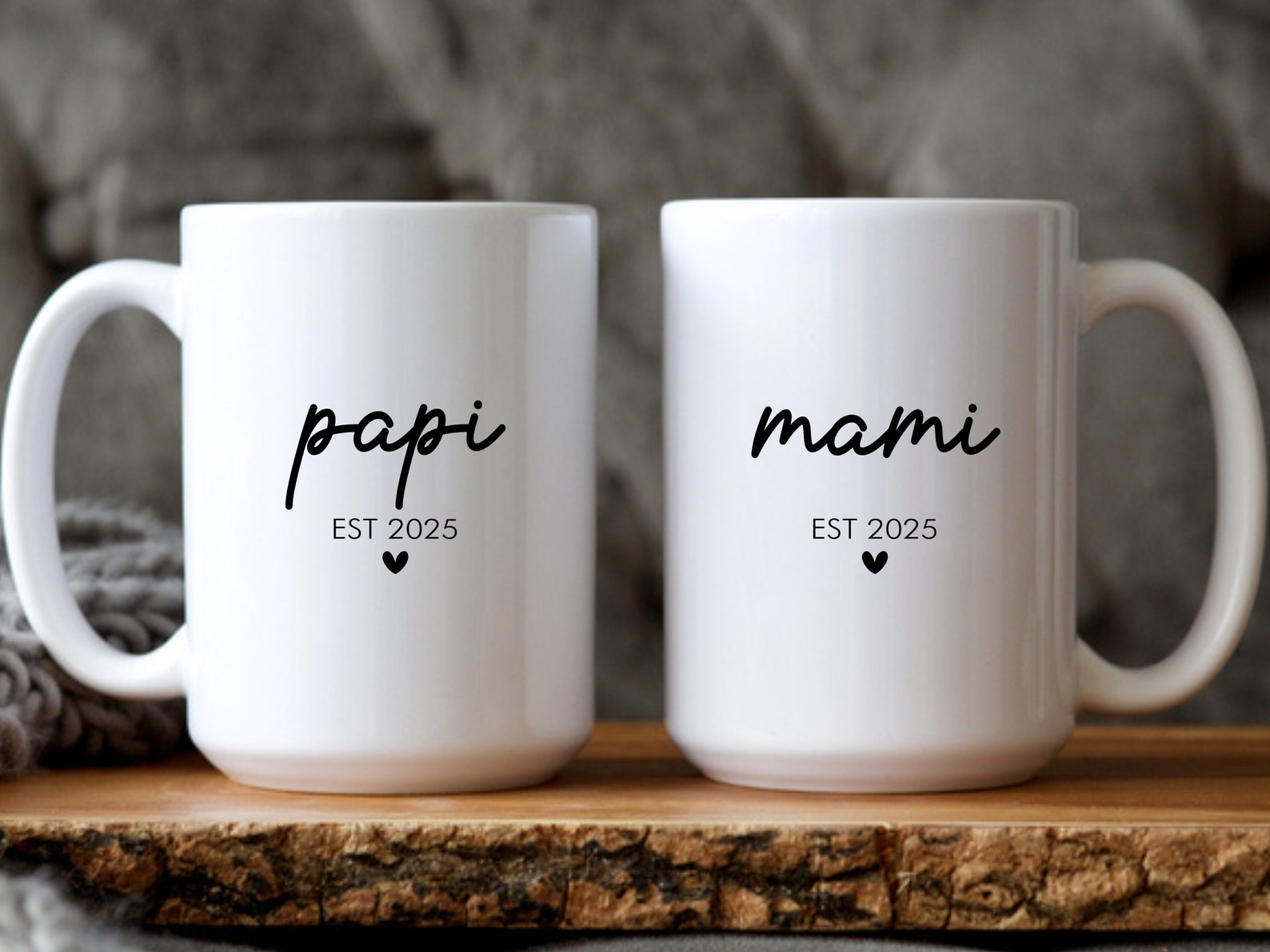 Papi and Mami Mugs New Spanish Parents Pregnancy Gift Baby ...