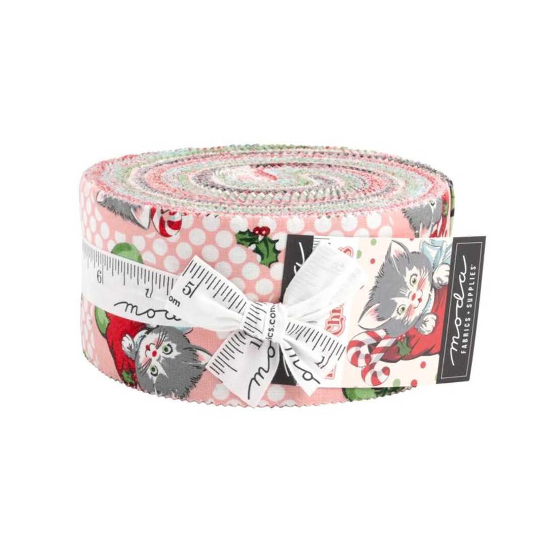 Kitty Christmas by Urban Chiks - Jelly Roll - Moda Fabrics - Etsy