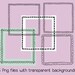 5 Digital Doodle Frames. Instant Download. Photoshop Brushes & Stamps ...