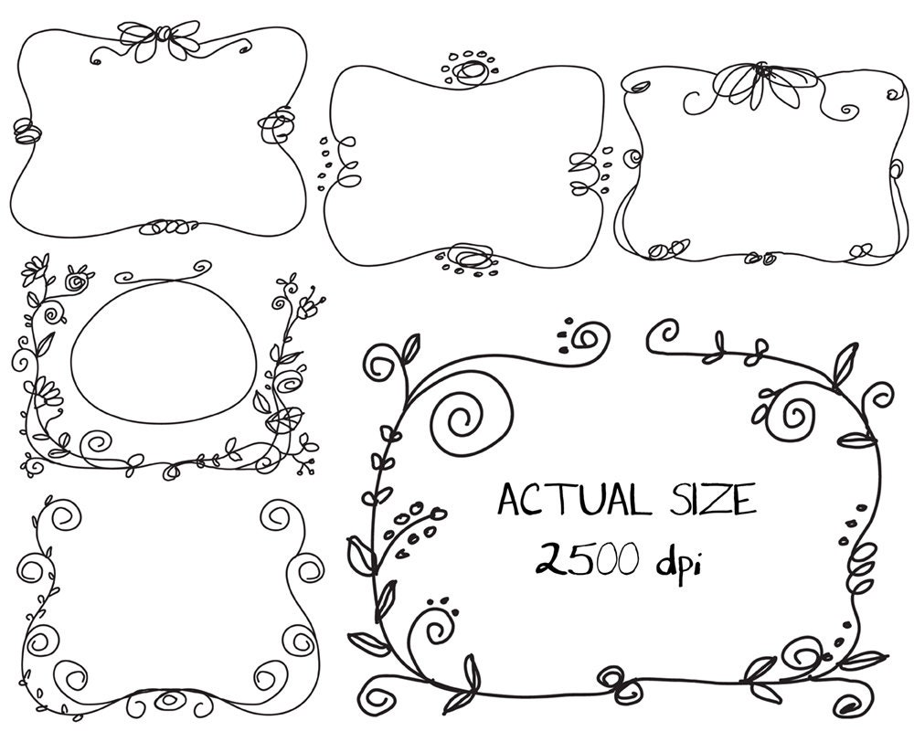 Digital Doodle Frames. Digital Stamps. Digital Frames. Digital Brushes ...