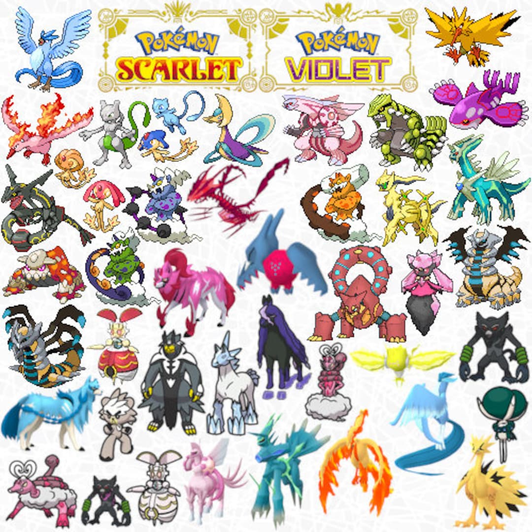 98 Shiny Legendary Pokémon Bundle 6IV Scarlet & Violet Pokemon ...