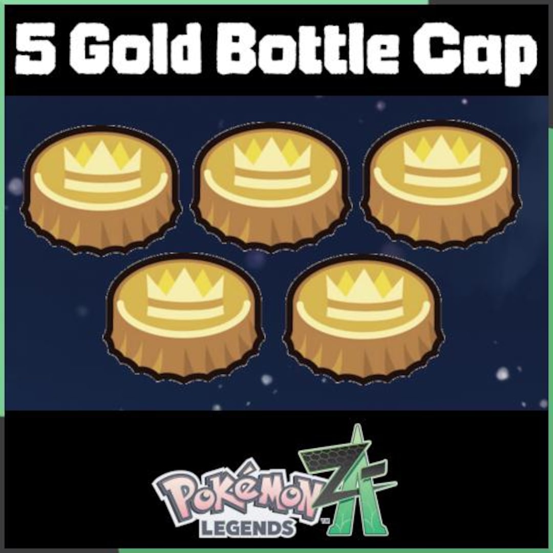 5 Gold Bottle Cap Bundle Hyper Train Max 6 Ivs Pokémon Legends: Z-A IV ...