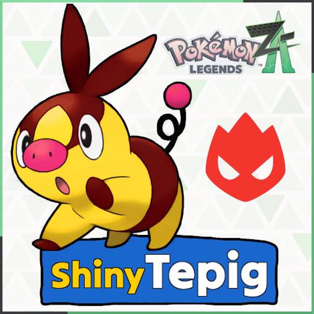 Shiny Alpha Tepig Lv. 63 Starter Pokemon Comes With Master Ball Pokémon ...