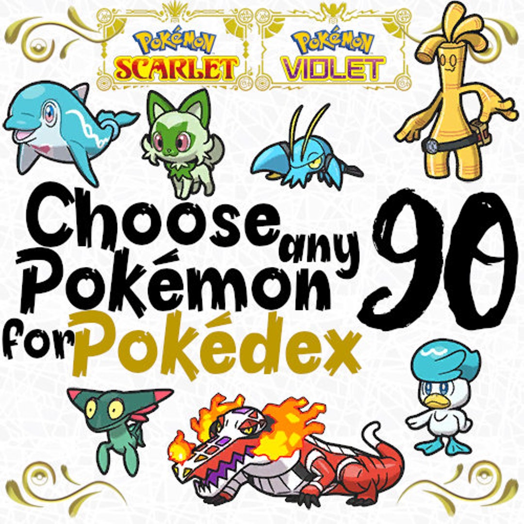 Pokédex Choose Any 90 Pokémon Complete Pokedex Shiny Charm Pokemon ...