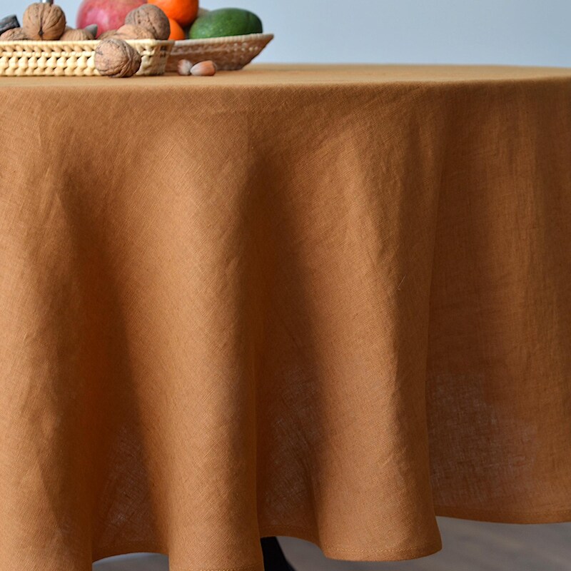 Round Linen Tablecloth - Etsy