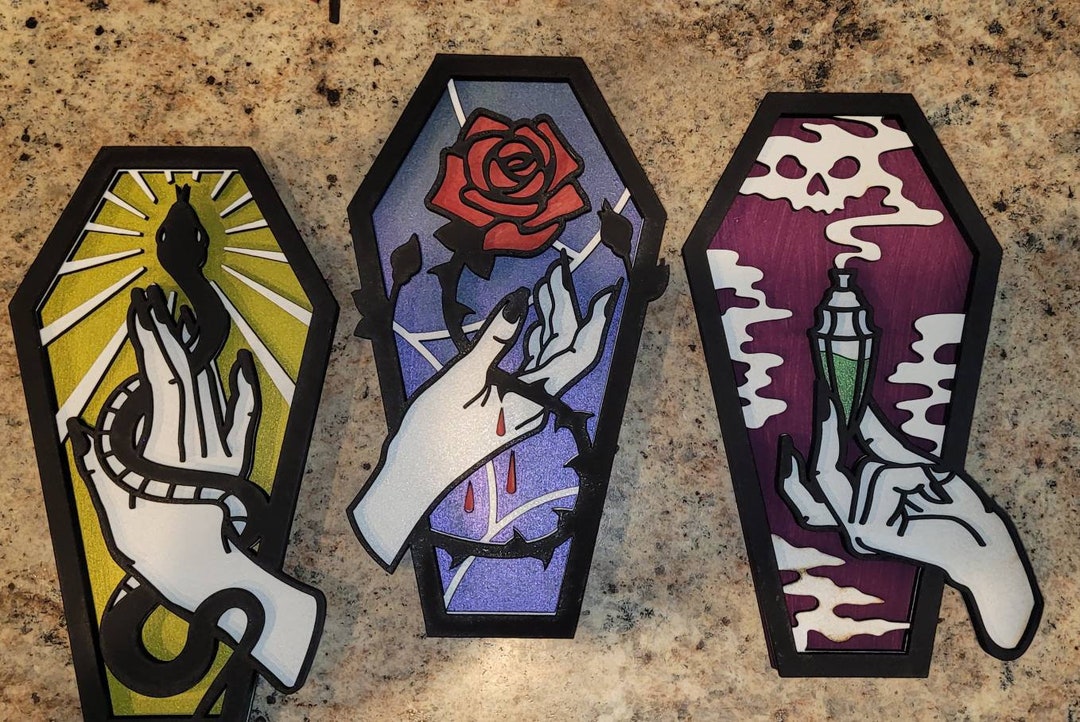 Coffin Wall Art Set V2 - Etsy