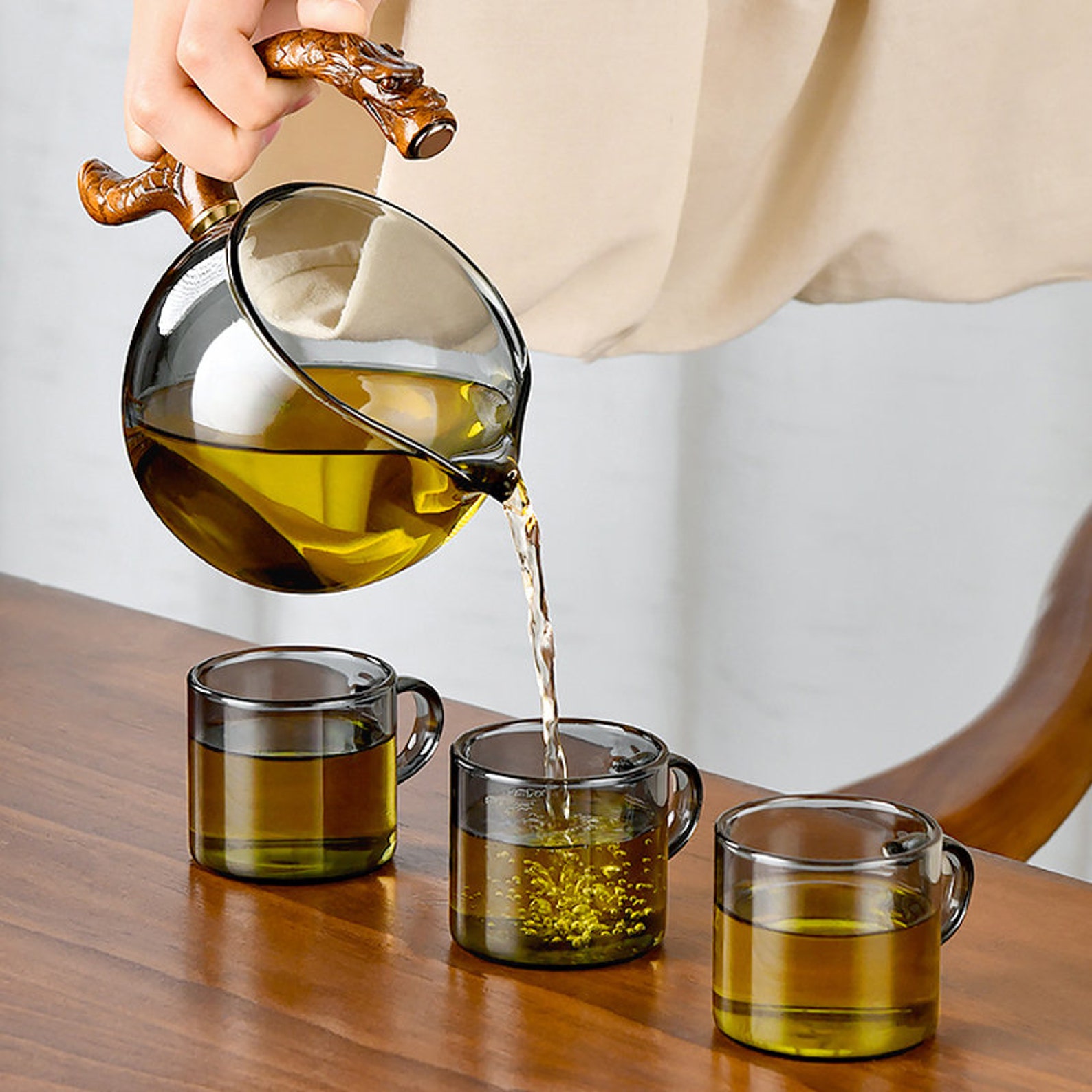 Glass Tea Set Heat-resistant Glass Tea Set Thickened Glass Teapot ...
