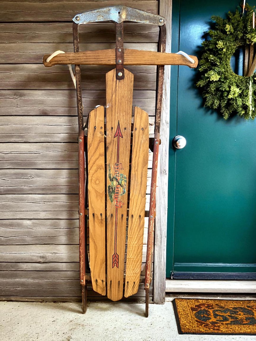 1950's Flexible Flyer Snow Sled - UNO 51J Model - Holiday Decor - Etsy