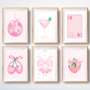 Love Shack Fancy Wall Art, Trendy Pink Bows Art, Printable Wall Art ...