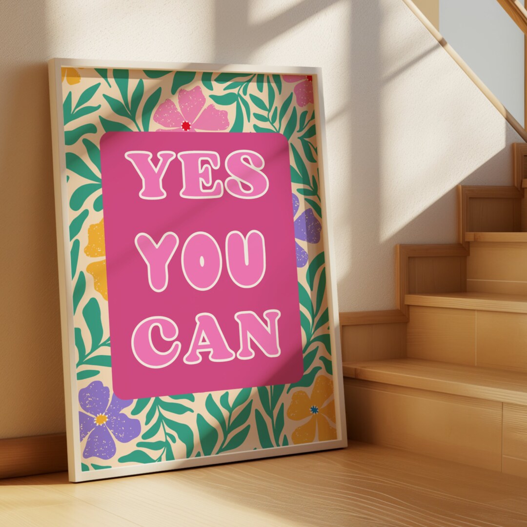 Preppy Quote Print, Printable Wall Art, Maximalist Poster, Pink Girly ...