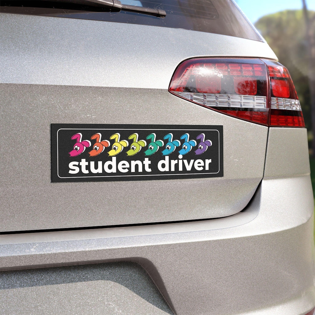 Magnet | Student Driver Car Sign | Cute Safety Sign for New Drivers ...