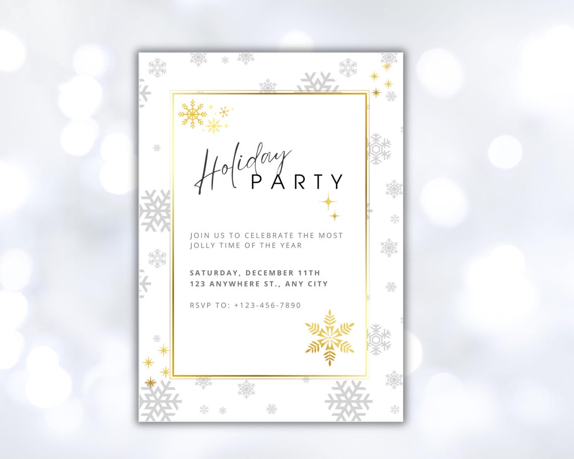 Holiday Party Invitation Christmas Party Invite Festive Digitial ...