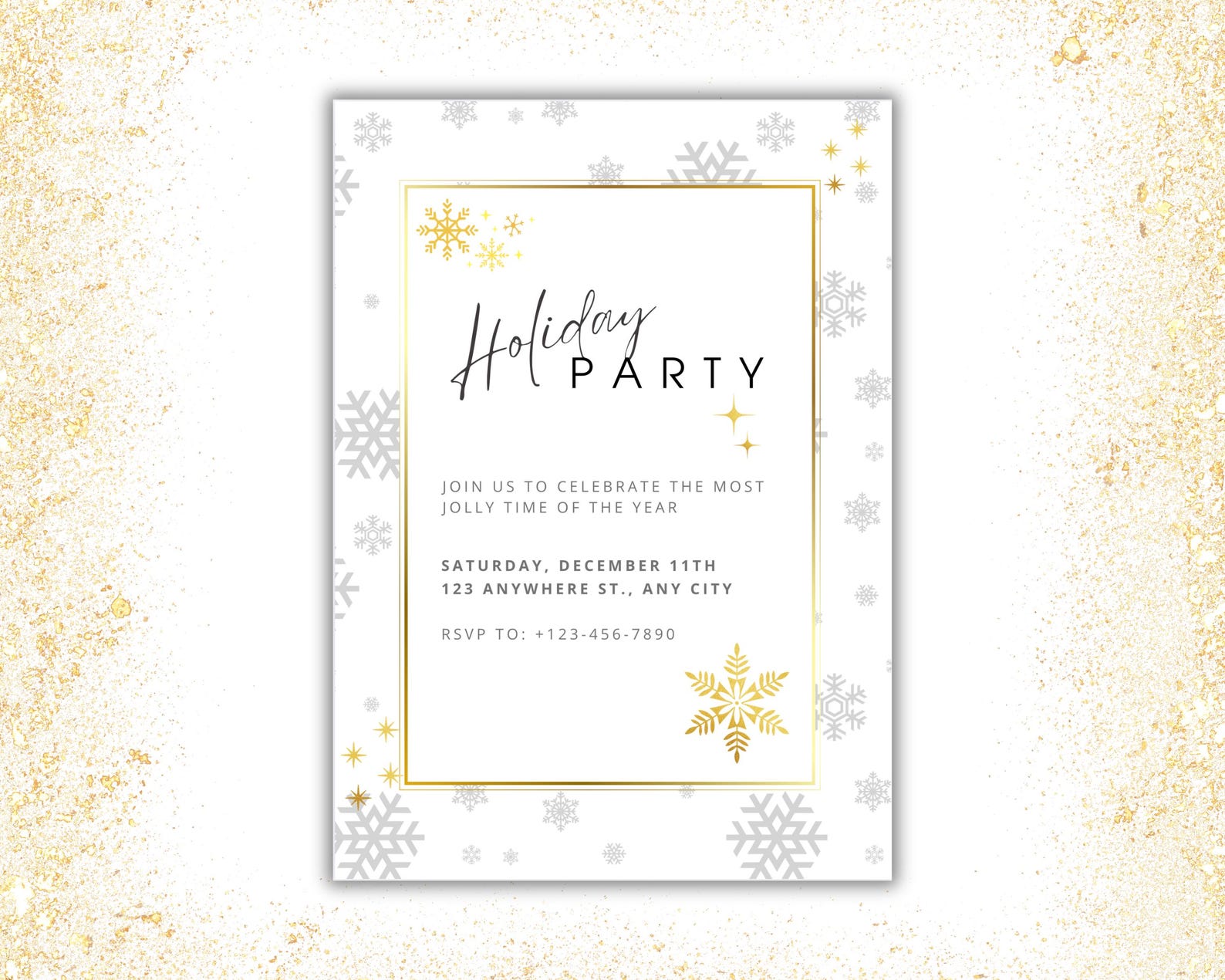 Holiday Party Invitation Christmas Party Invite Festive Digitial ...