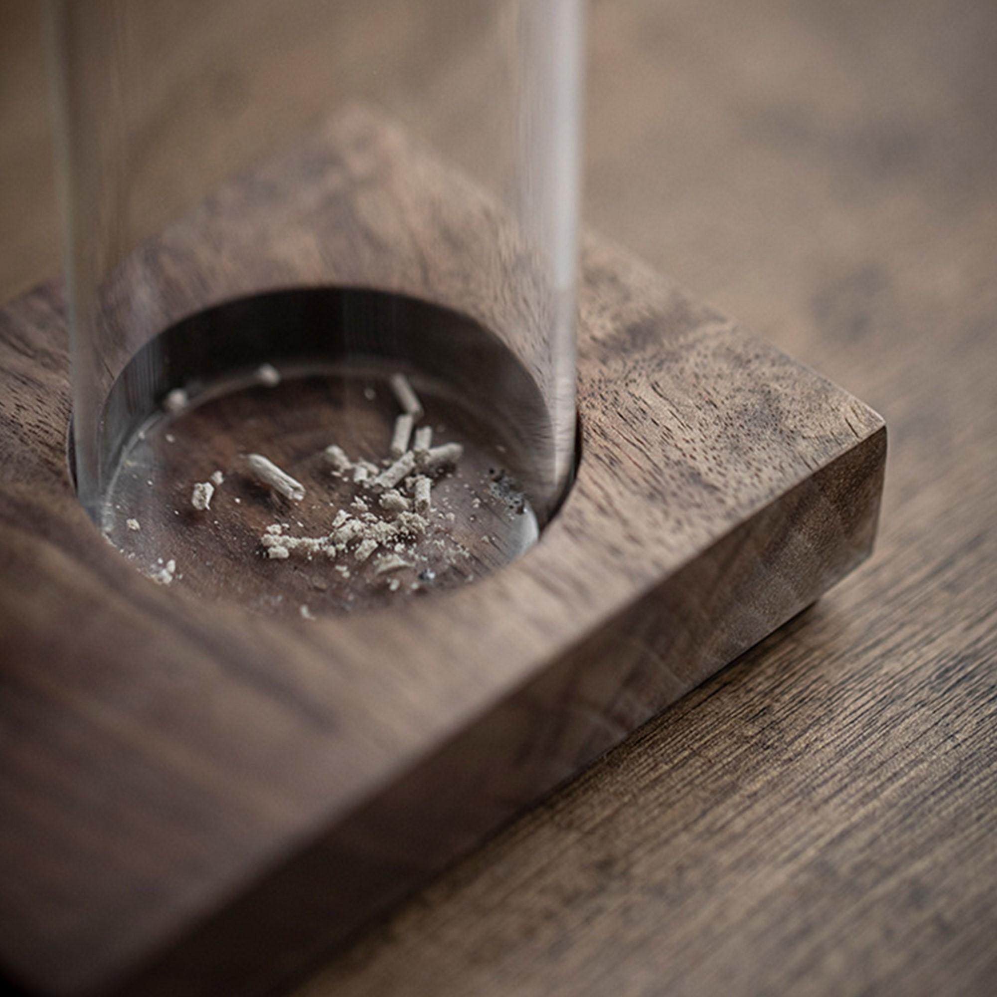 Minimalist Walnut Inverted Incense Holder, Incense Base With Glass Cup ...