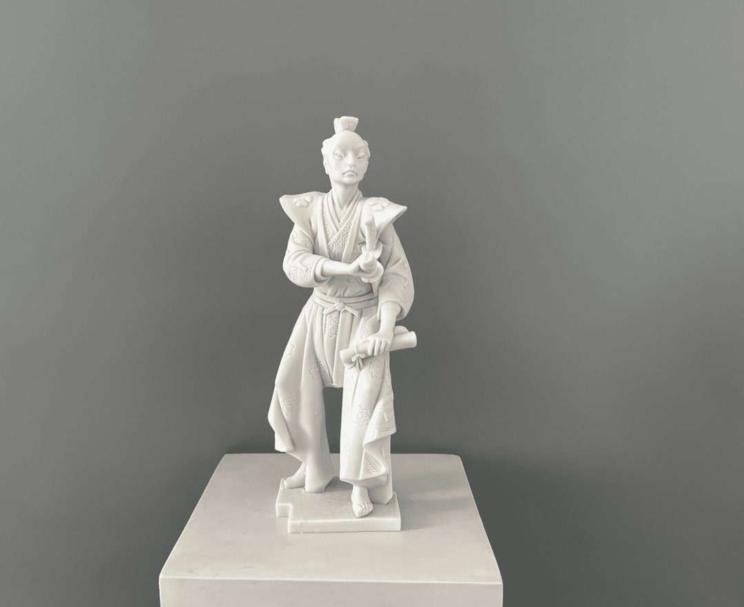 Japanese Samurai Statue, 33cm - 13 In, Japanese Art, Bust Sculpture - Etsy