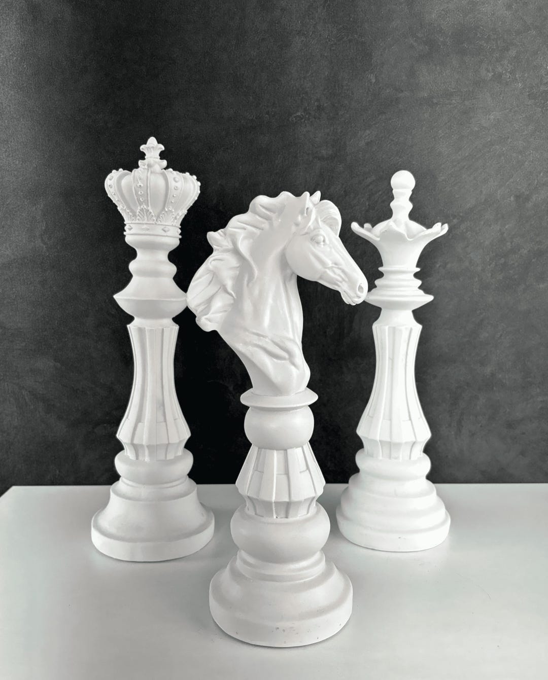 Chess Set Sculpture, Home Decor, Unique Handmade Statue - Etsy
