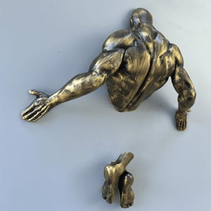 Man Coming Out of Wall Sculpture, 32 Cm - 12.5 In, Wall Art - Etsy