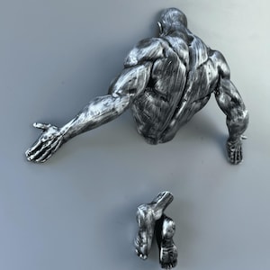 Man Coming Out of Wall Sculpture, 32 Cm - 12.5 In, Wall Art - Etsy