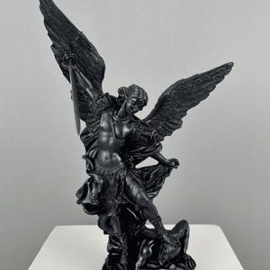 St. Michael Defeating Lucifer Statue, 29cm - 11.4 In, Archangel Michael ...