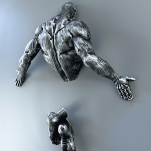 Man Coming Out of Wall Sculpture, 32 Cm - 12.5 In, Wall Art - Etsy