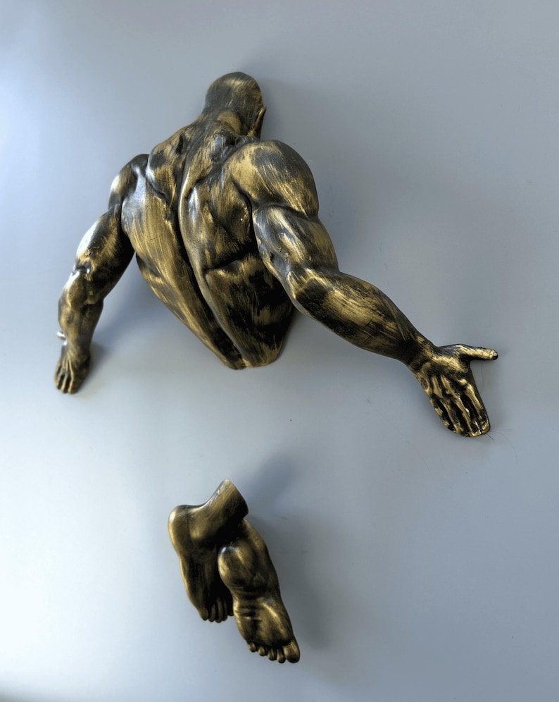 Man Coming Out of Wall Sculpture, 32 Cm - 12.5 In, Wall Art - Etsy