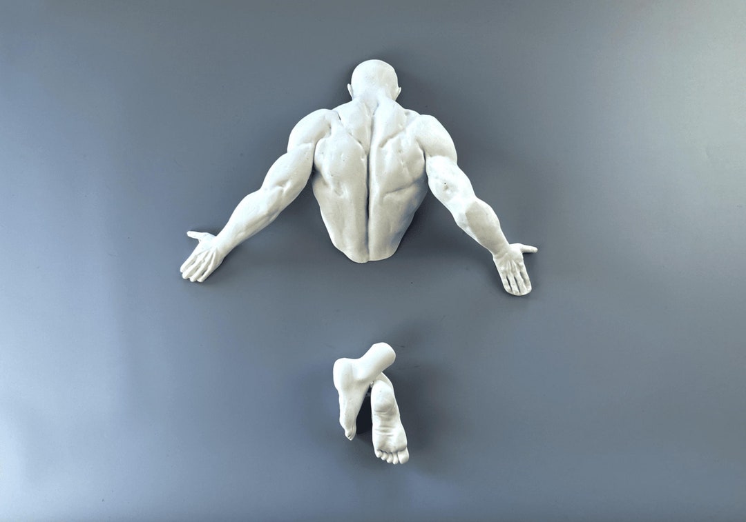 Man Coming Out of Wall Sculpture, 32 Cm - 12.5 In, Wall Art - Etsy