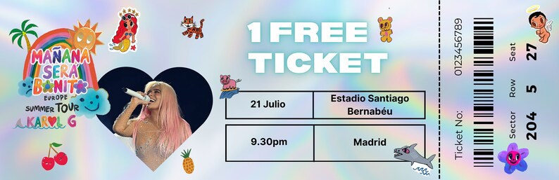 Digital Concert Ticket Templates. Editable on Canva. Fast & Easy ...