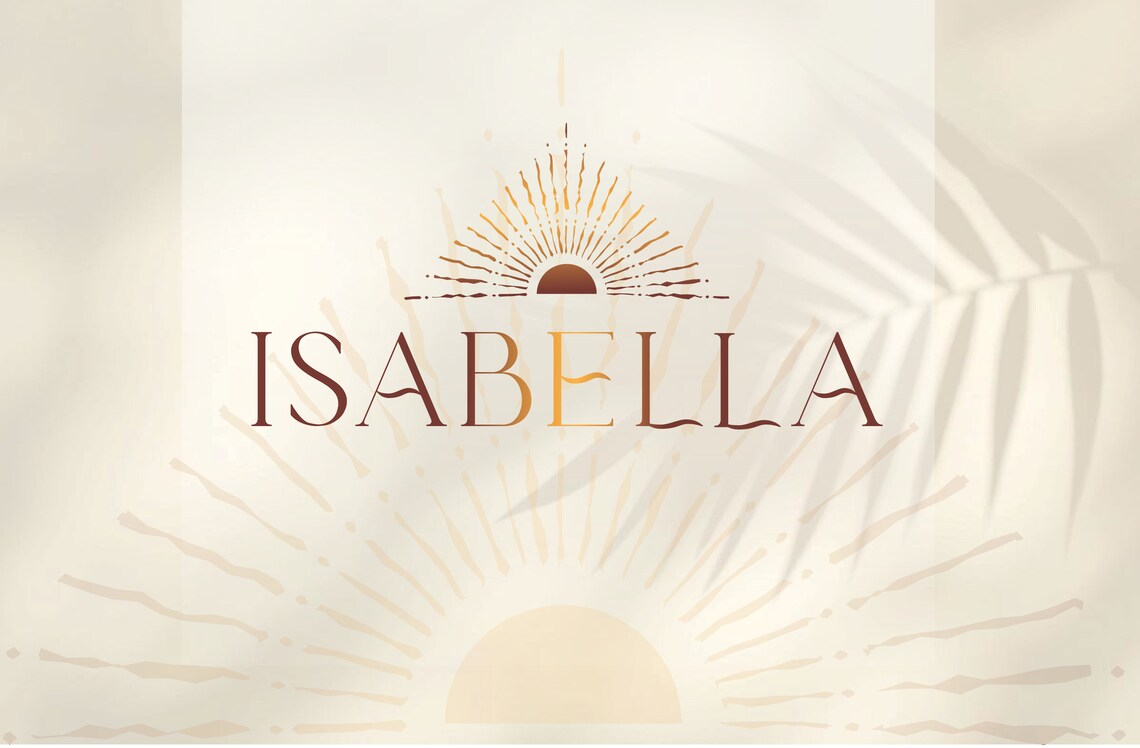 Isabella- Logo Design\ Boho\ Sacred Geometry. Spiritual/ Sun \rise ...