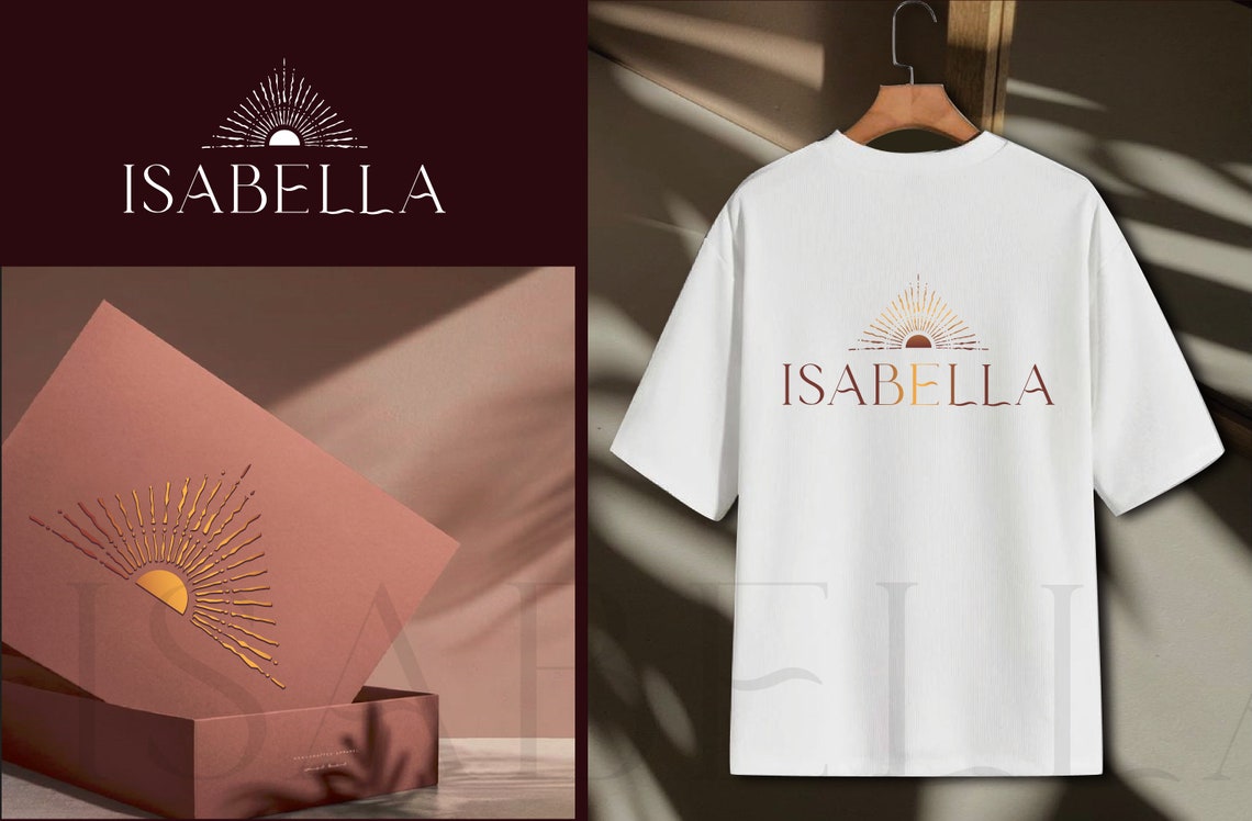 Isabella- Logo Design\ Boho\ Sacred Geometry. Spiritual/ Sun \rise ...