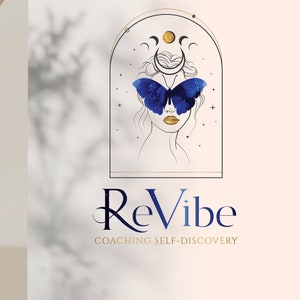 Pre-designed LOGO and Watermark (revibe - Butterfly, Crescent Moon ...