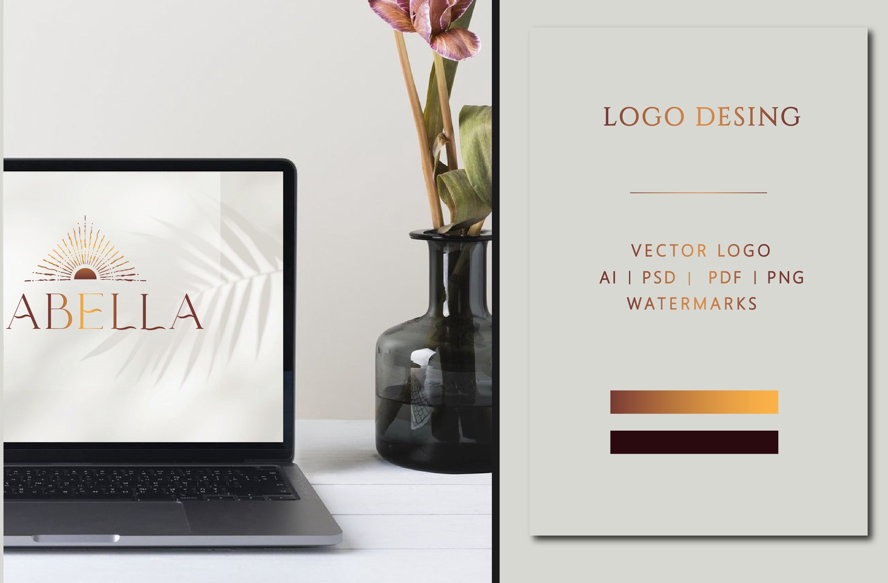 Isabella- Logo Design\ Boho\ Sacred Geometry. Spiritual/ Sun \rise ...