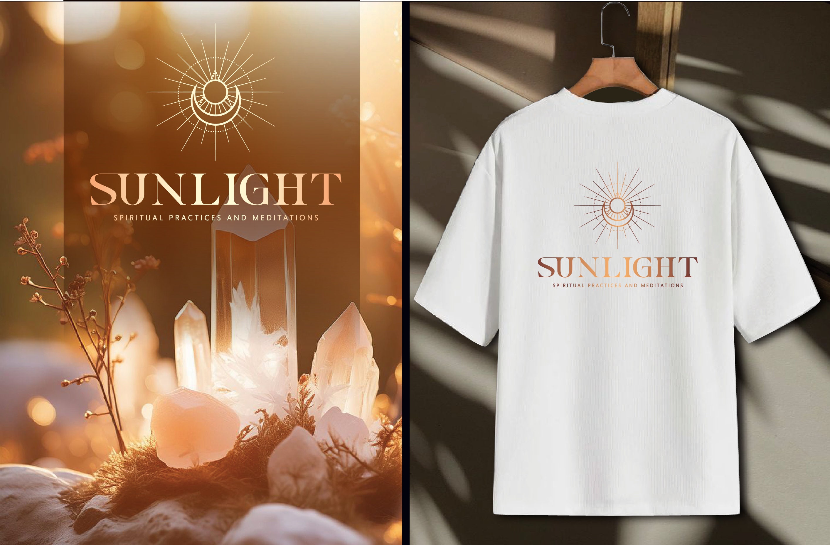 Sunlight Logo Design\ Sacred Geometry. Spiritual/moon. Professional and ...