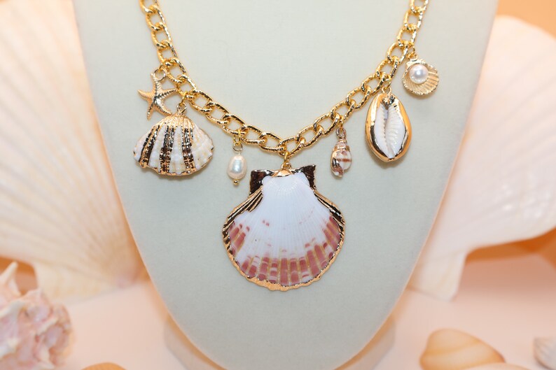 Shell of a Time - Signature Design - Chunky Coastal Charm Necklace ...
