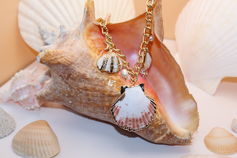 Shell of a Time - Signature Design - Chunky Coastal Charm Necklace ...