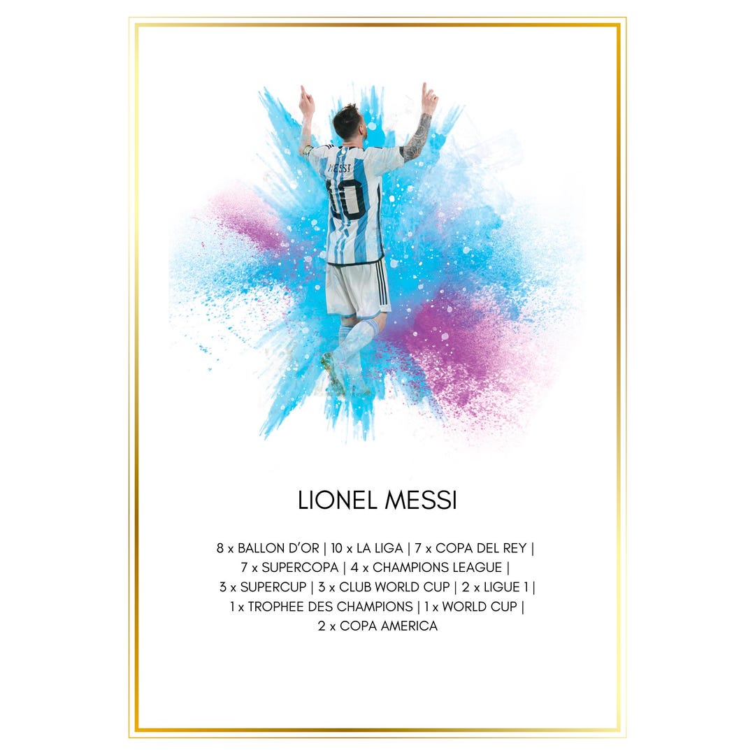 Lionel Messi Print Messi Poster Football Print Football Gift Messi ...