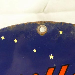 Miller High Life Girl on the Moon, Vintage Porcelain Enameled Metal ...