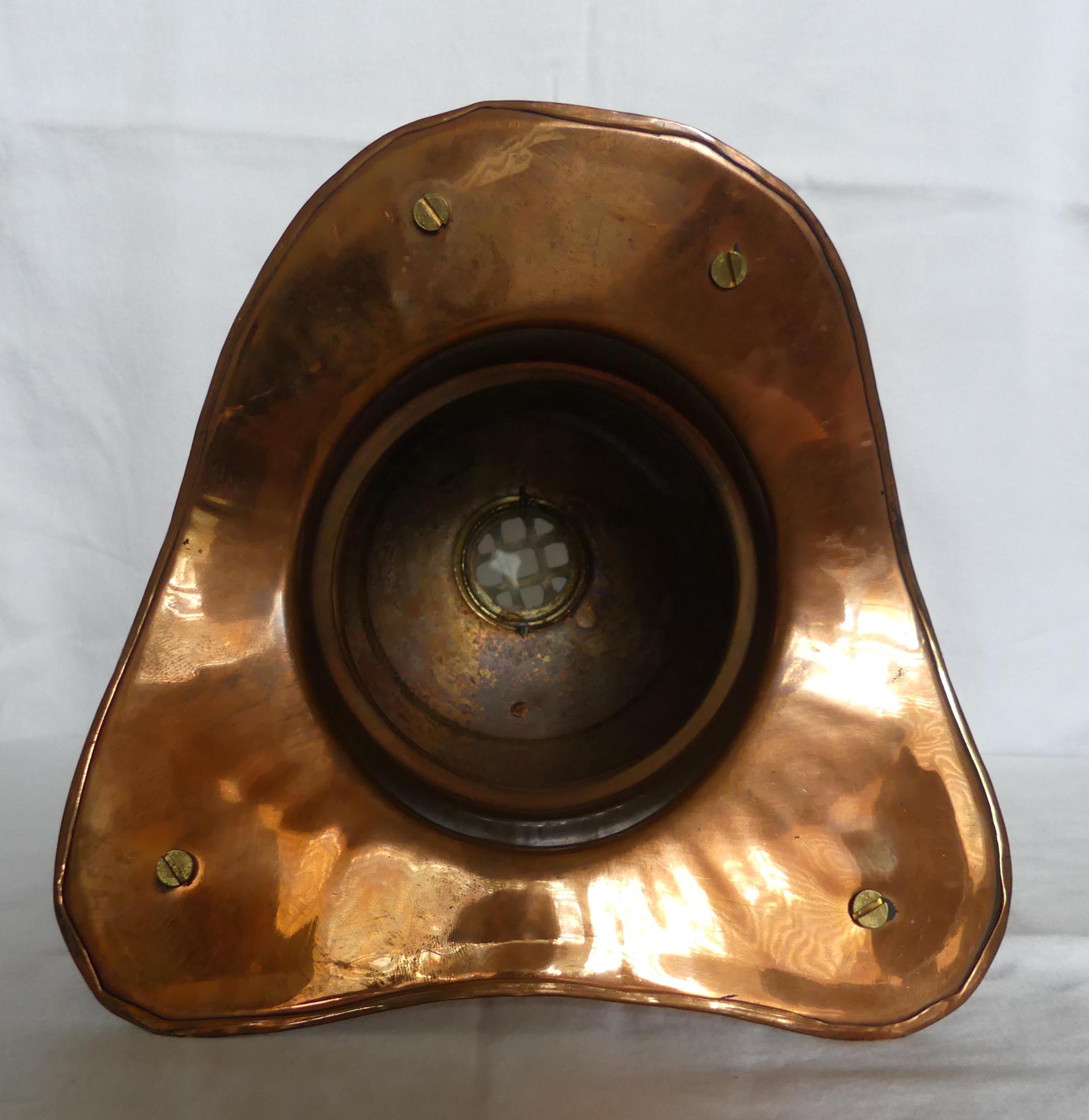 VINTAGE Copper With Brass Maritime Scuba Diving Helmet Statue Nautical ...
