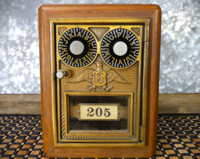 United States Post Office Lockbox Coin Bank, #205 Double Dial ...