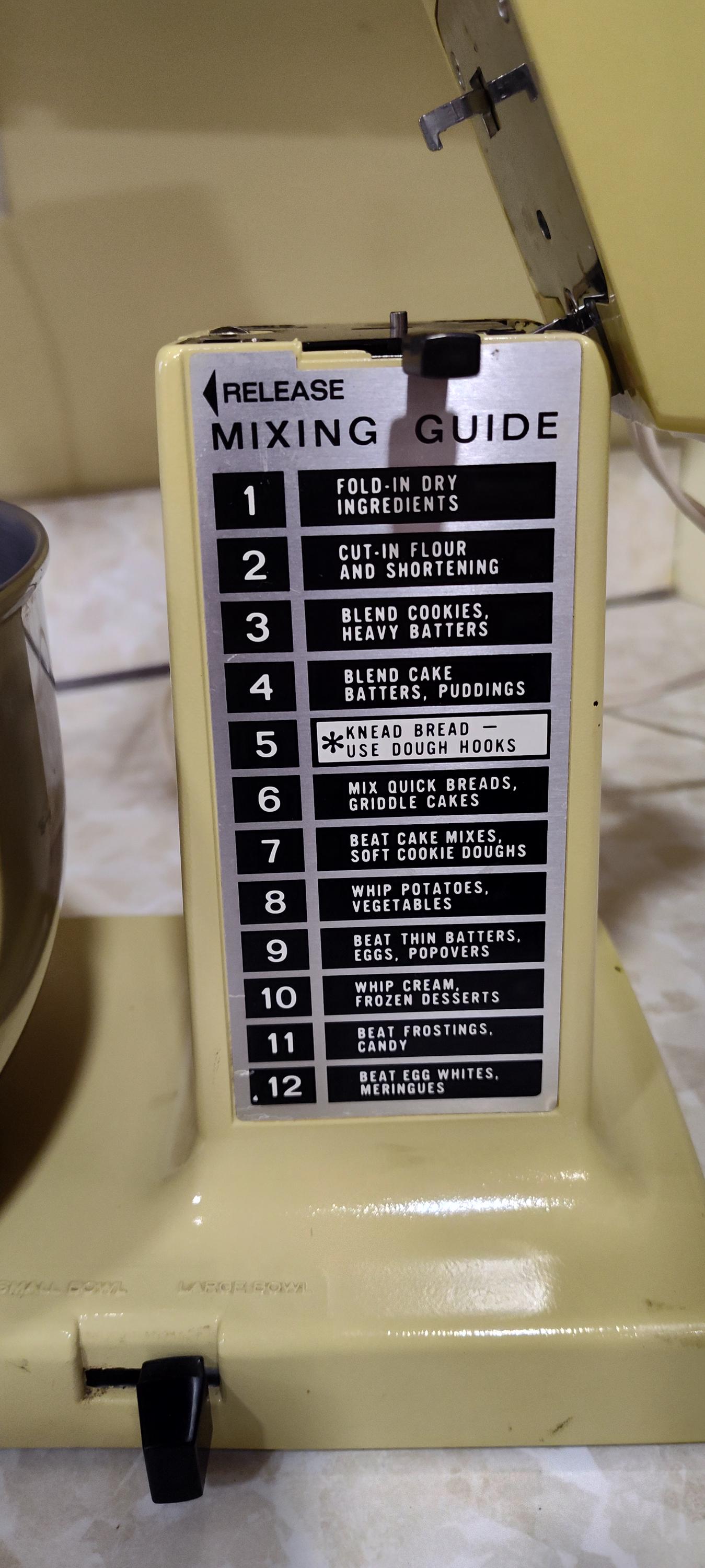 1960s Vintage GE Stand Mixer Harvest Gold W/accessories - Etsy